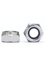 China Stainless steel Nylon Insert Hex Lock Nuts, Metric Inserted Locknut, Self-Locking for sale
