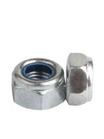China Carbon steel Nylon Insert Hex Lock Nuts, Metric Inserted Locknut, Self-Locking for sale