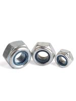 China Carbon steel Nylon Insert Hex Lock Nuts, Metric Inserted Locknut, Self-Locking for sale