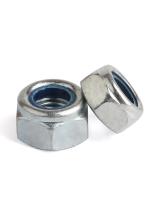 China Carbon steel Nylon Insert Hex Lock Nuts, Metric Inserted Locknut, Self-Locking for sale
