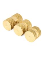 China Solid Brass Knurled Nuts Blind Hole Single Pass Copper Insert Thumb Nuts for Electronic Machinery for sale