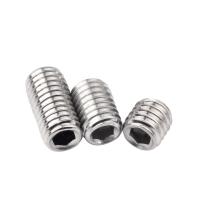 China Socket Cap Set Screws Cup Point Hex Headless Grub Screw 304 Stainless Steel Allen Knobs for sale