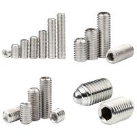 China Socket Cap Set Screws Cup Point Hex Headless Grub Screw 304 Stainless Steel Allen Knobs for sale