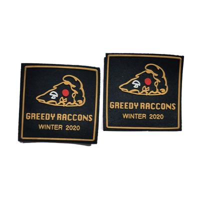 China Samples Available Recycled Sustainable Straight Cut Jeans PU Patch Silicone Private Clothing Label for sale