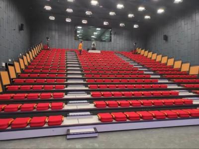 China Fabric Seat Telescopic Bleacher on Steel Platform for Events Gatherings for sale