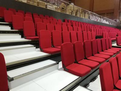 China OEM Soft Cushion Telescopic Bleacher Seating Tribune Seating W900mm Step for sale