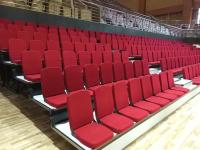 China Telescopic Bleacher Seating Soft Cushion Floor Mounted 900mm Step Width 300mm Step Height for sale