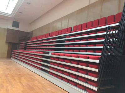 China Customized Size Telescopic Bleacher Seating Motorized Bleachers 300mm Step Height for sale