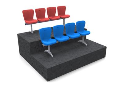 Cina Alto stadio posteriore Seat dell'HDPE multicolore dello stampaggio mediante soffiatura/Bleacher Seat di calcio in vendita