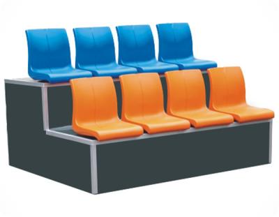 China Hemel Blauwe Vuurvaste Plastic Bleacher HDPE van Seat Tijdelijke Stadionplaatsing Te koop