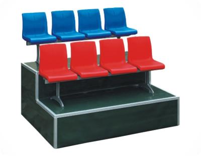 China Hemel Blauwe Vuurvaste Plastic Bleacher HDPE van Seat Tijdelijke Stadionplaatsing Te koop