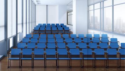 Cina Rivestimento multicolore di Desk Chairs Powder dello studente della gamba d'acciaio semplice di Desgin in vendita