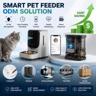 Quality Smart Pet Feeder ODM solution AI Pet Recognition Auto Feeding Schedule APP Control Health Monitoring Motor Dispenser Mold for sale