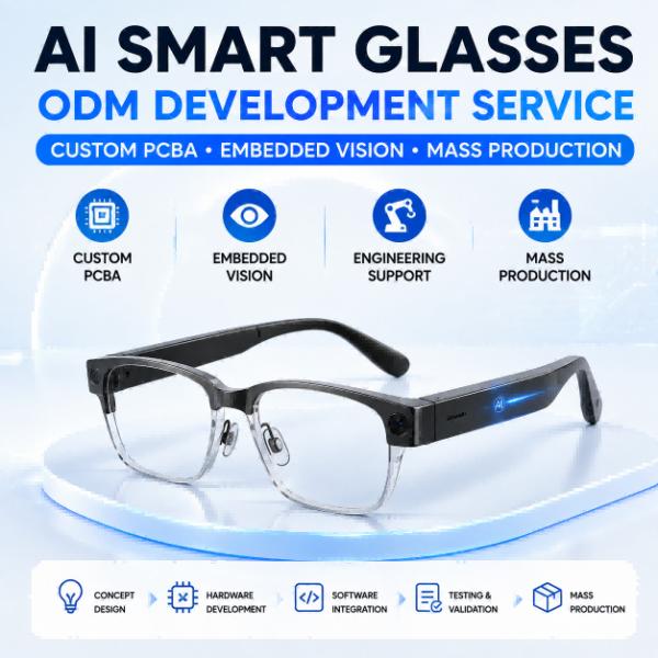 Quality AI Smart Glasses ODM Development Service Custom PCBA Embedded Vision Engineering Mass Production for sale