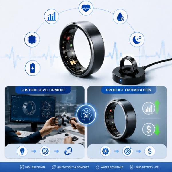 Quality Sleep Tracker ODM Solution AI Sleep Monitoring Wearable Device Featuring PPG Sensor SpO2 Tracking and HRV Analysis for sale