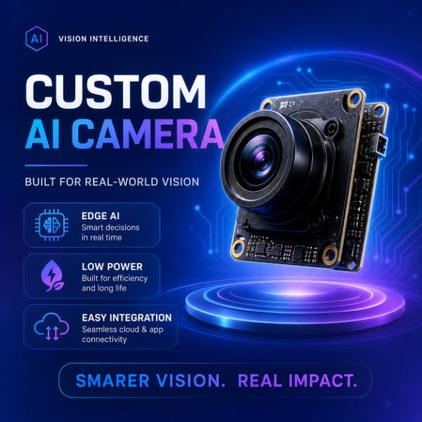 Quality Custom AI Camera ODM Solution Smart Home Monitoring AI Detection PCBA Lens Wi-Fi App for sale