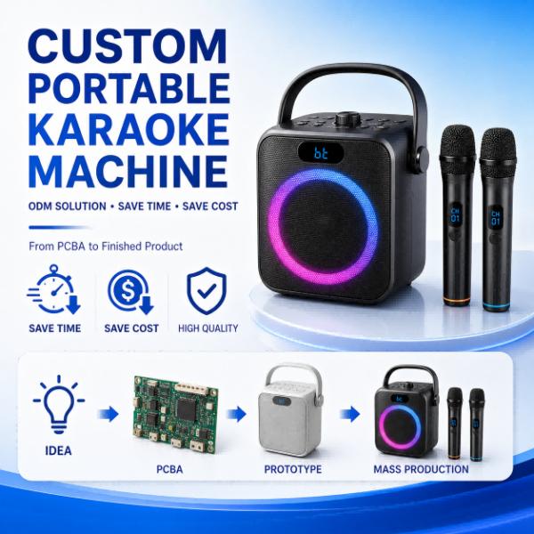 Quality Custom Portable Karaoke Machine ODM Solution – Bluetooth Speaker, Wireless Microphones for sale