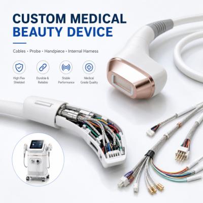 China Custom Medical Beauty Device Cables Probe Handpiece Internal Harness High Flex Shielded for sale
