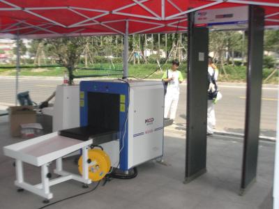 中国 高い浸透の薬剤の検出システムが付いている大きいサイズ80*65cm X光線の点検機械 販売のため