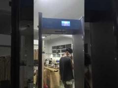 Fast Pass Door Frame Metal Detector , Walk Through Temperature Scanner Voice Alarm