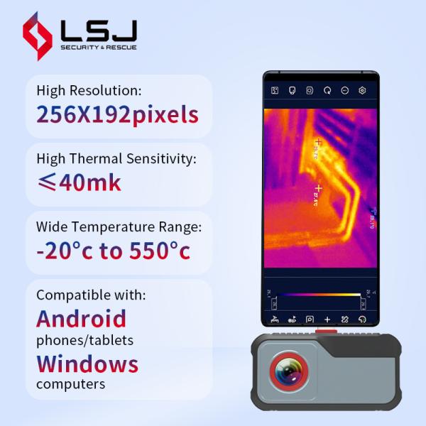 Quality 256*192 Resolution Android Thermal Imaging Module Mini Handheld Infrared Camera for sale