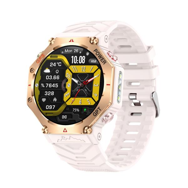 Quality KC91 GPS smart watch 1.39''screen support GPT flashlight bluetooth multiple sports for sale