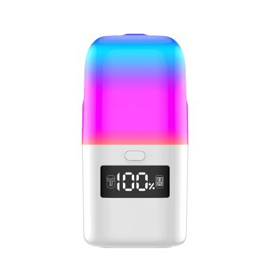 China New 2in1 TWS Earphone Bluetooth Speaker Color Atmosphere LED Light Display Screen Music for sale