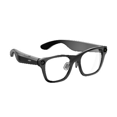 China Black AI Smart Glasses Built-in 20MP Camera Translation Voice Control WiFi 4.0 And Bluetooth 5.3 For Data Transmission for sale