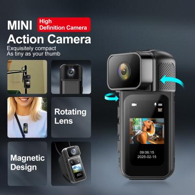 China Daily Recording Sports Camera 2.7K Wifi Mini Body Cam POV Camera 170° Rotating Lens for sale