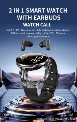 China T100 BT Call Wireless  2 in 1 TWS Earphone Fitness Tracker AI Noise Cancelling Music Headset for sale