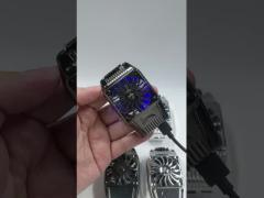 H15 Mobile Phone Back-clip Air-cooled Game Cooler Turbo Hurricane Cooling Fan Radiator with Built-in Battery