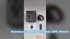 Rainbuvvy DM59 GPS Smart Watch 1.43'' AMOLED With Offline Map 5ATM Waterproof 500mAh levati