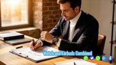 2-in-1 Design: Smart watch with detachable TWS earbuds, watch case acts as earbud charging compartme