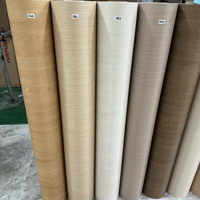 China Wooden Texture Self Adhesive PVC Film with Adhesive Bottom and Waterproof Feature for sale