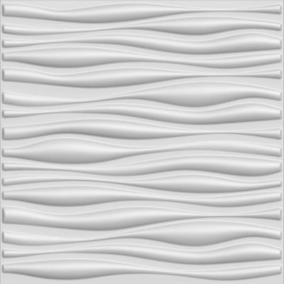 China 3dboard wall decor panels 500*500 fiber eco wave panels with original colcor 1M INREDA for sale