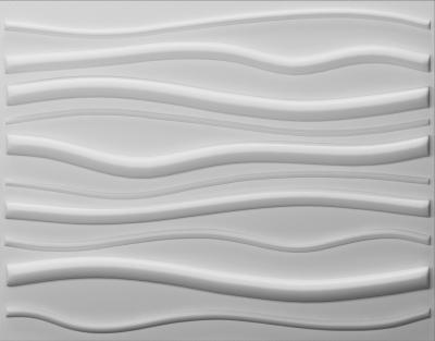 China 3D wall decor art panels 625*800 white fiber eco wave panels FAKTUM for sale