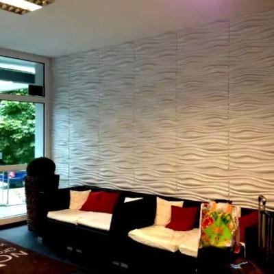 China 3dboard wall decor panels 625*800 fiber eco wave panels with original colcor INREDA for sale