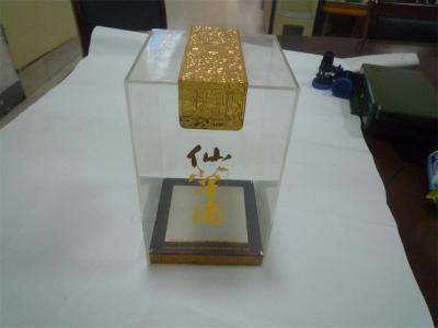 China Custom transparent acrylic gift boxes for wine glass/wine display gift box for sale
