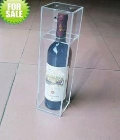 China Custom transparent acrylic wine box/clear gift box for sale