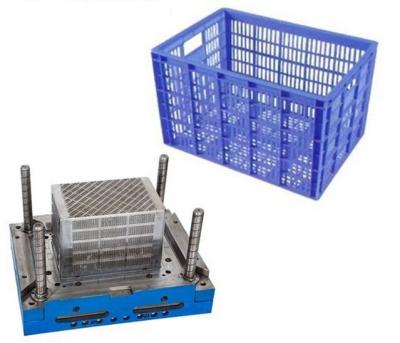 China OEM plastic mould for turnover basket box /Plastic square turnover storage basket mold for sale