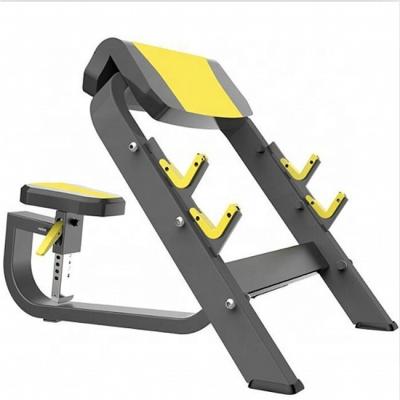 China Freeman Commercial Gym Fitness Equipment Strong Steel Plate Bench Press Seated Preacher Curl Rack Fitness Exerciser Weight Bench for sale