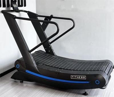 China Commercial Gym Machines Non Motorized air Runner Manual Curved Treadmill for sale