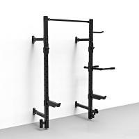 China Wall Mounted Foldable Pull Up Bar Smith Machine Squat Rack 1200x1100x2300mm 65kg for sale