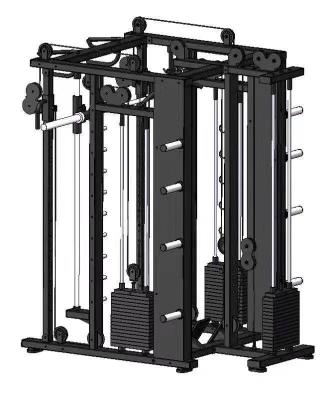 China Commercial All-In-One Smith Machine Multi-Functional Strength Training Station for Home Gym Rack Functional Trainer for sale