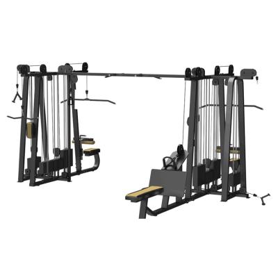 China Strength Training Pin Loaded Machines Cable Power Rack 8 Station Multi Gym Equipment for sale
