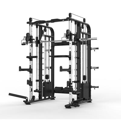 China Home Workout Training Equipment Chest Leg Curl Press Smith Machine Attachment With Squat Power Rack for sale