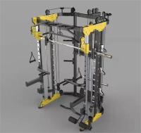 China Multi Function Smith Machine Chest Fly Rowing Squat Rack 1730x2010x2230 mm 230 kg for sale