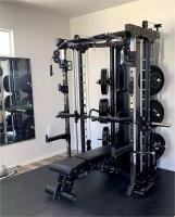 China Commercial Smith Machine with Cable Crossover 390 kg 1230x1270x2230 mm for sale