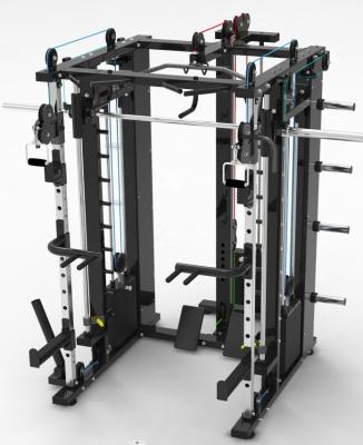 China Indoor Multi Function Smith Machine All In One Gym Equipment With Weight Stacks for sale