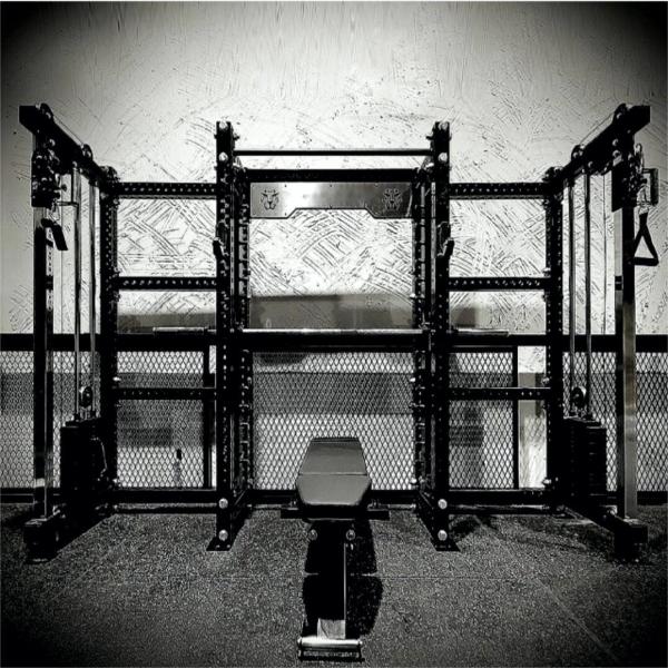 Quality Multi Functional Trainer Smith Machine with Cable Pulley System for Home Gym Strength Training | Adjustable Power Rack with Attachments for sale